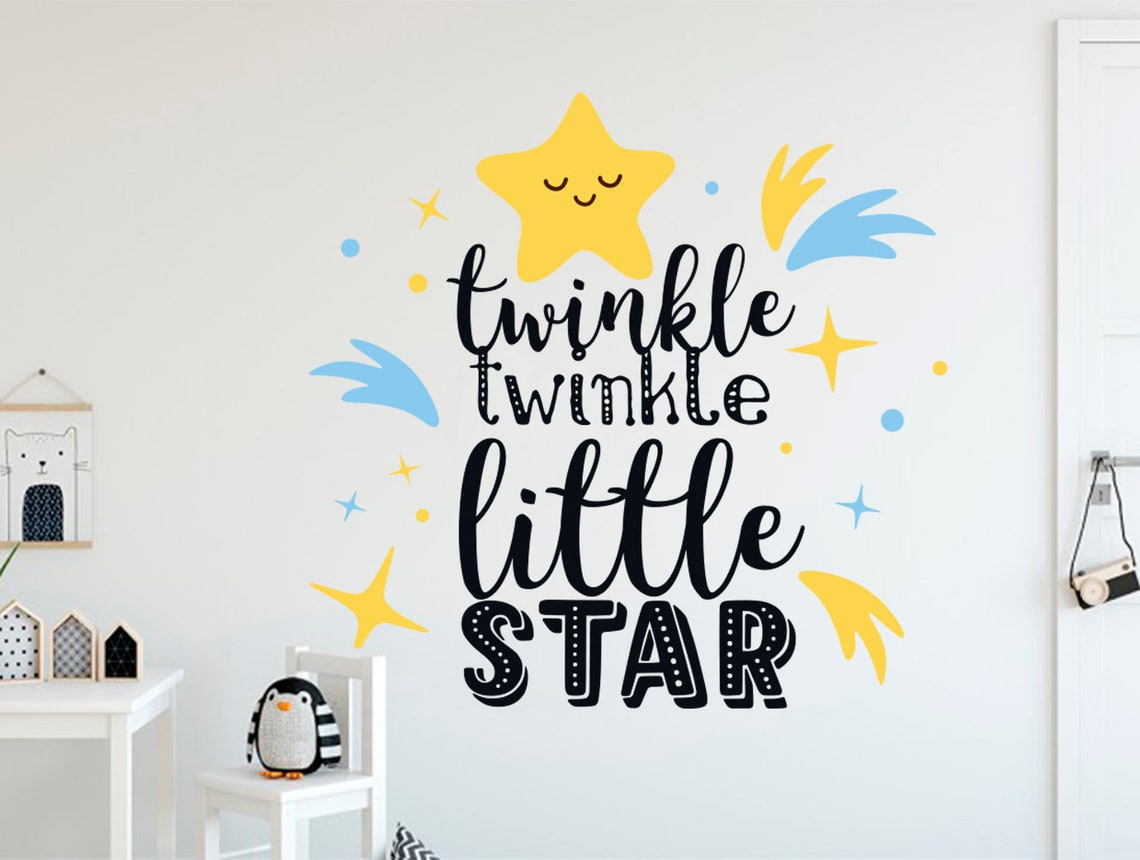 Twinkle Twinkle Little Star Quote Wall Decal Nursery Wall | Etsy