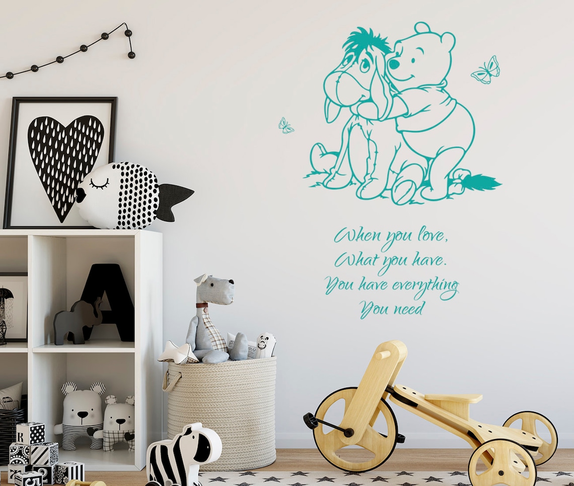Winnie the Pooh Decal Quote Wall Decal Disney Stickers for - Etsy