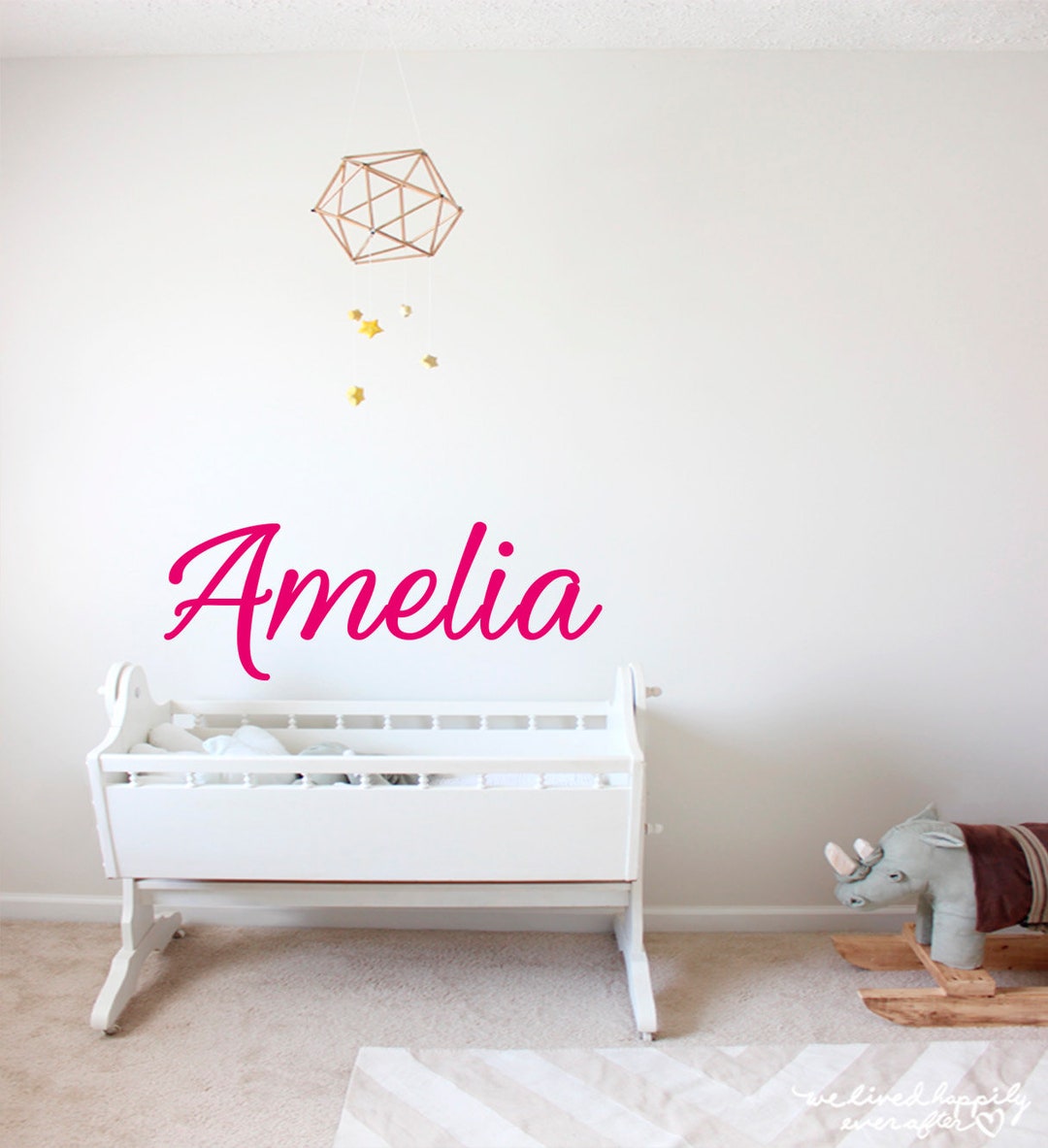 Girl Name Wall Decal, Name Decals, Personalized Name Decals for Nursery ...