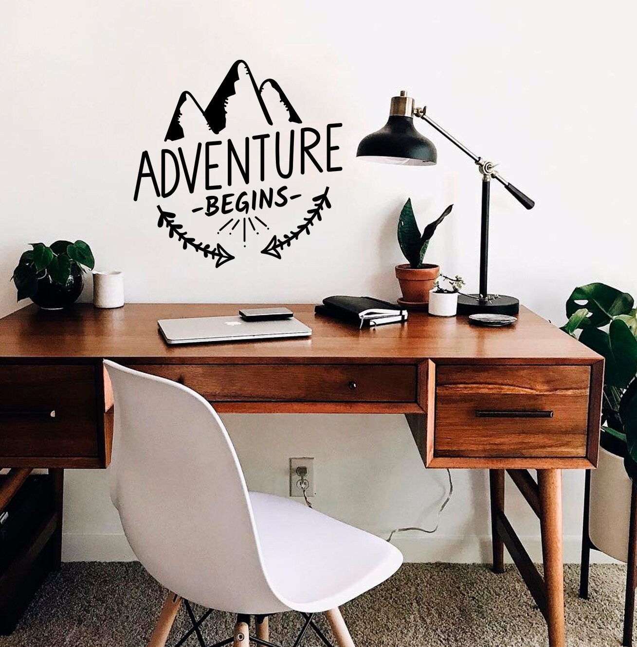 Adventure Begins wall Decal Travel decals Mountain wall | Etsy