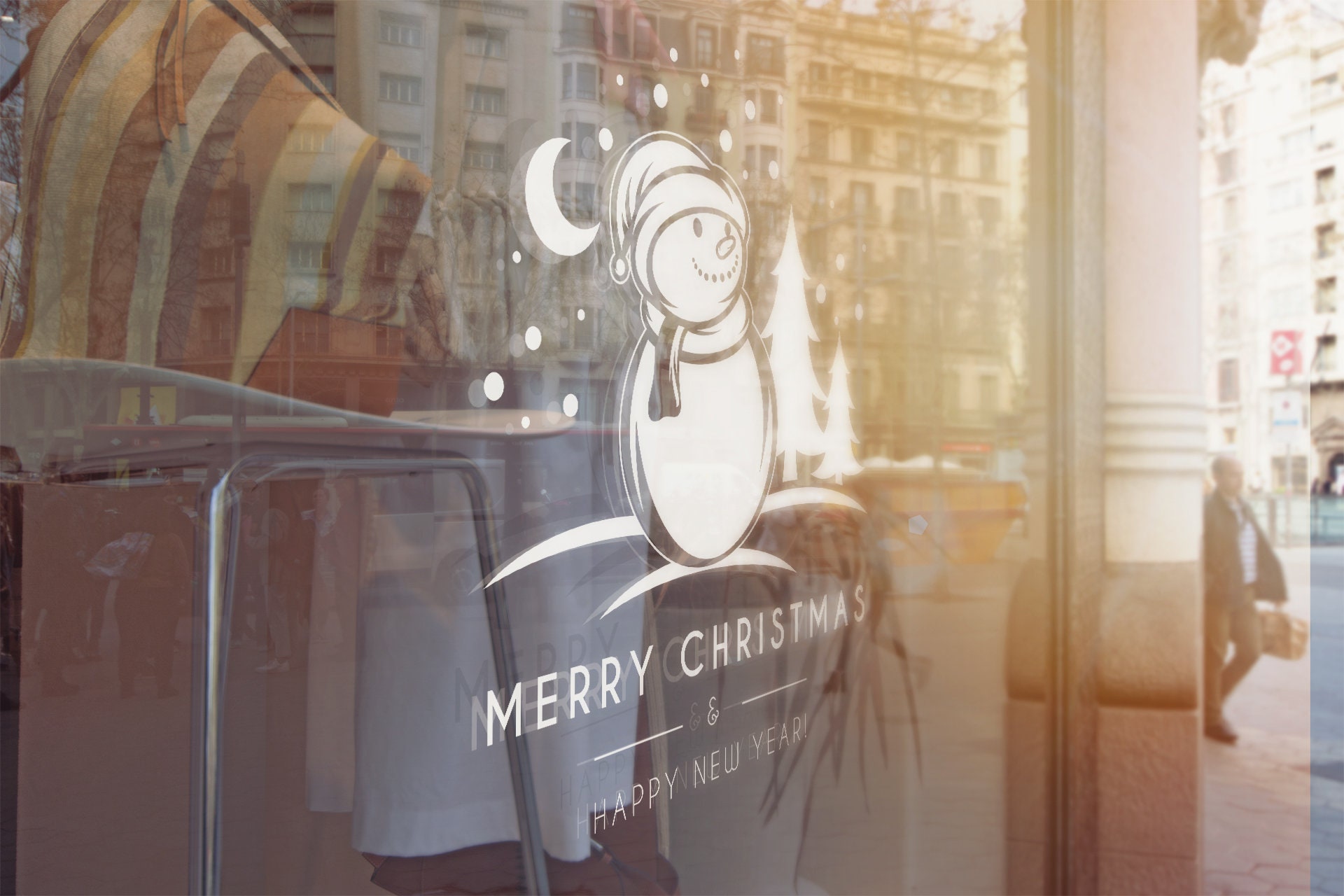 Winter Christmas Decals Snowman Stickers Christmas Window - Etsy