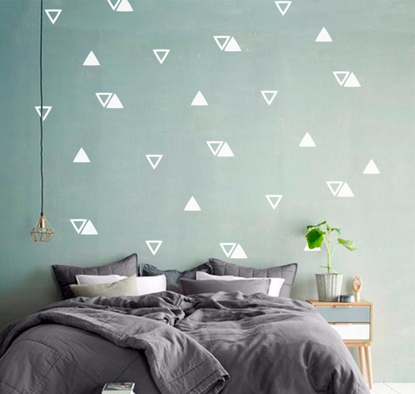Triangle Wall Decal Geometric Wall Decal Gold Triangle | Etsy