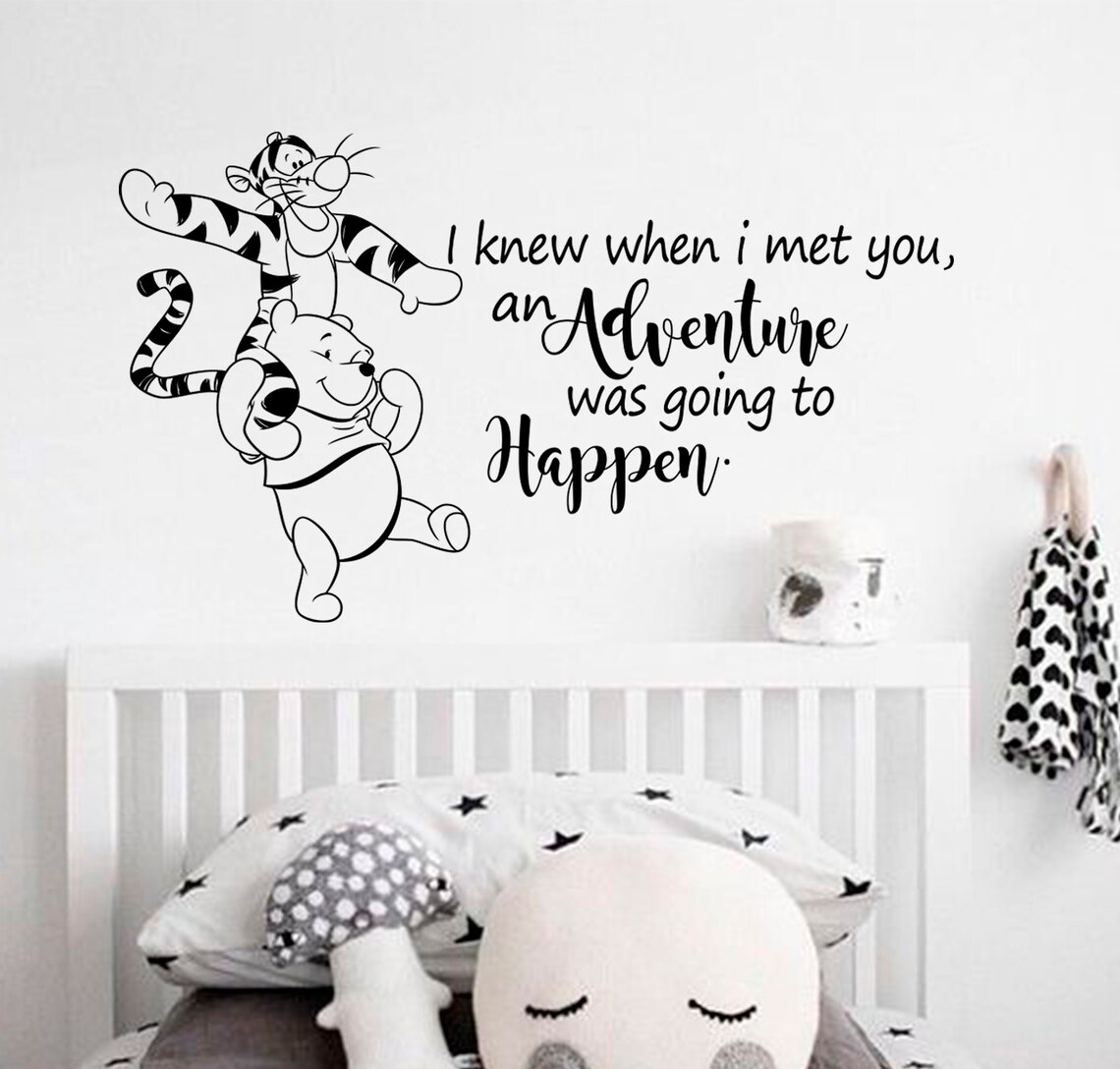 Winnie the Pooh Wall Decal Disney Wall Decal Classic Pooh | Etsy