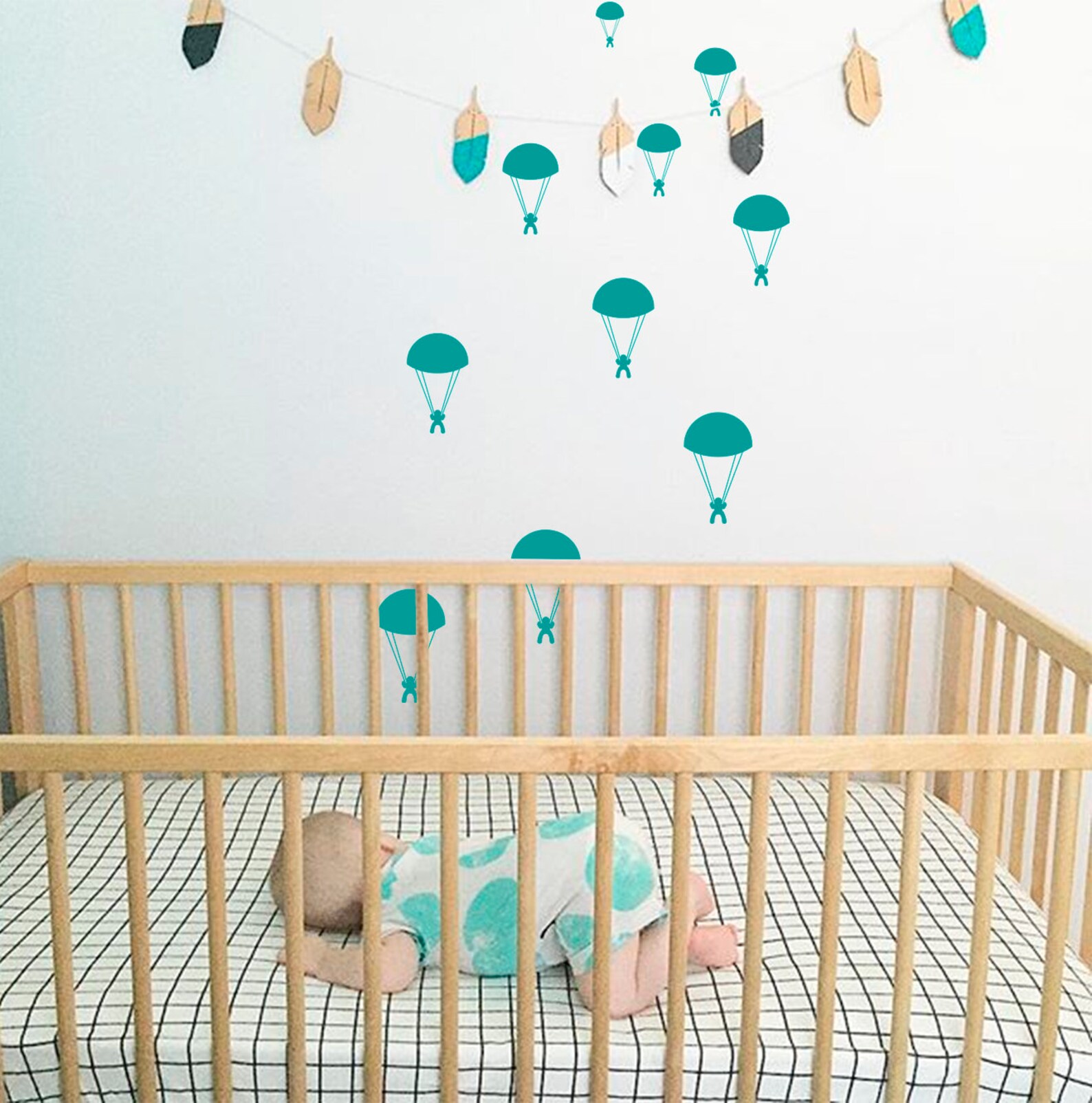Parachute Wall Decal Parachute Sticker Kids Room Decals - Etsy