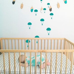 Parachute Wall Decal, Parachute Sticker, Kids Room Decals, Nursery Wall ...