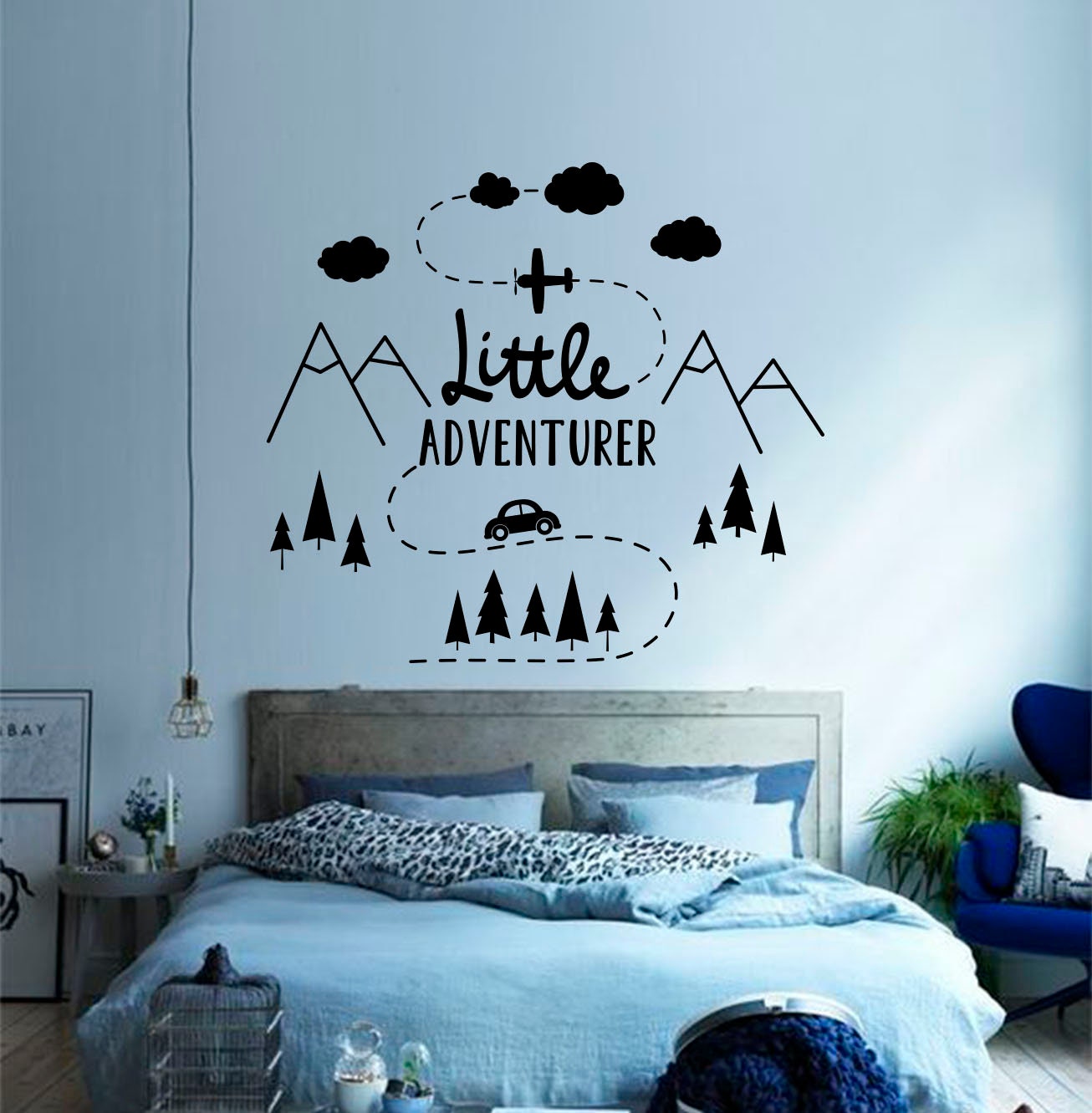 Adventure Wall Decal, Mountain Wall Decal, Nursery Wall Decal, Woodland ...