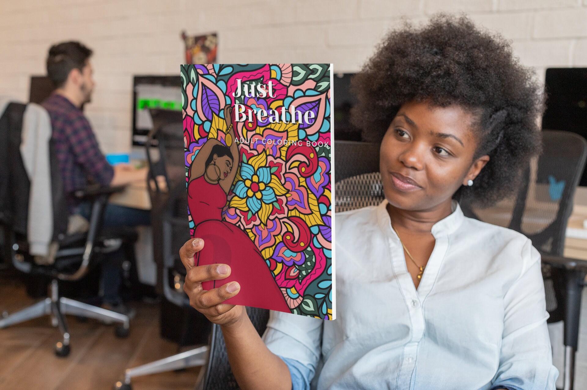 Just Breathe: Adult Coloring Book, African American Coloring Book ...