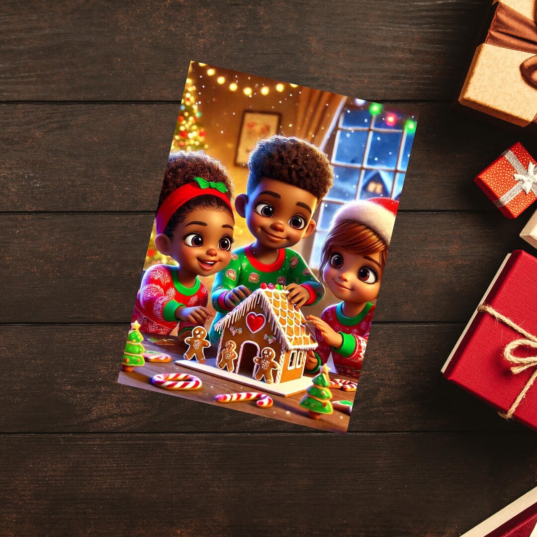 Unique African American Christmas Card/ Greeting Card/ Black Woman ...