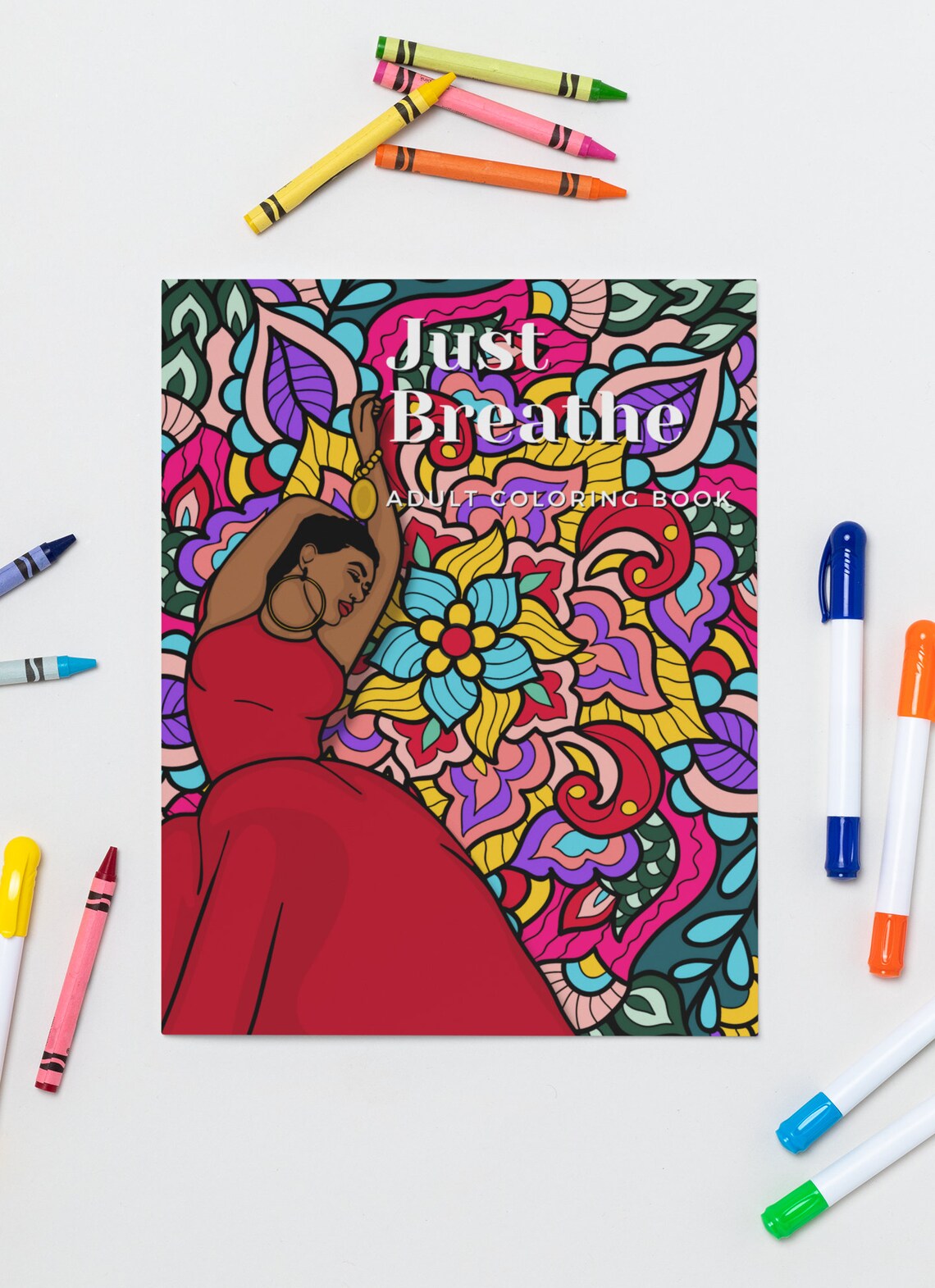 Just Breathe: Adult Coloring Book African American Coloring - Etsy