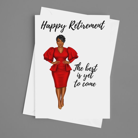 Happy Retirement Card/ African American Woman | Etsy