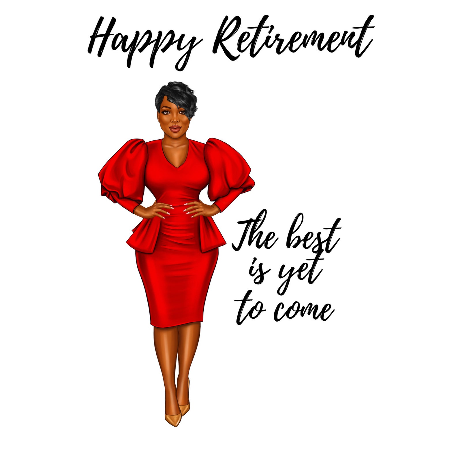 Happy Retirement Card/ African American Woman - Etsy Ireland