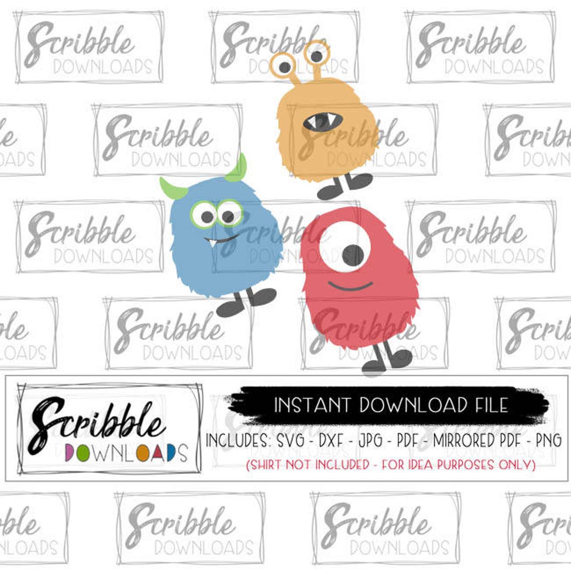 Monsters svg monster bundle cut file monster birthday shirt | Etsy
