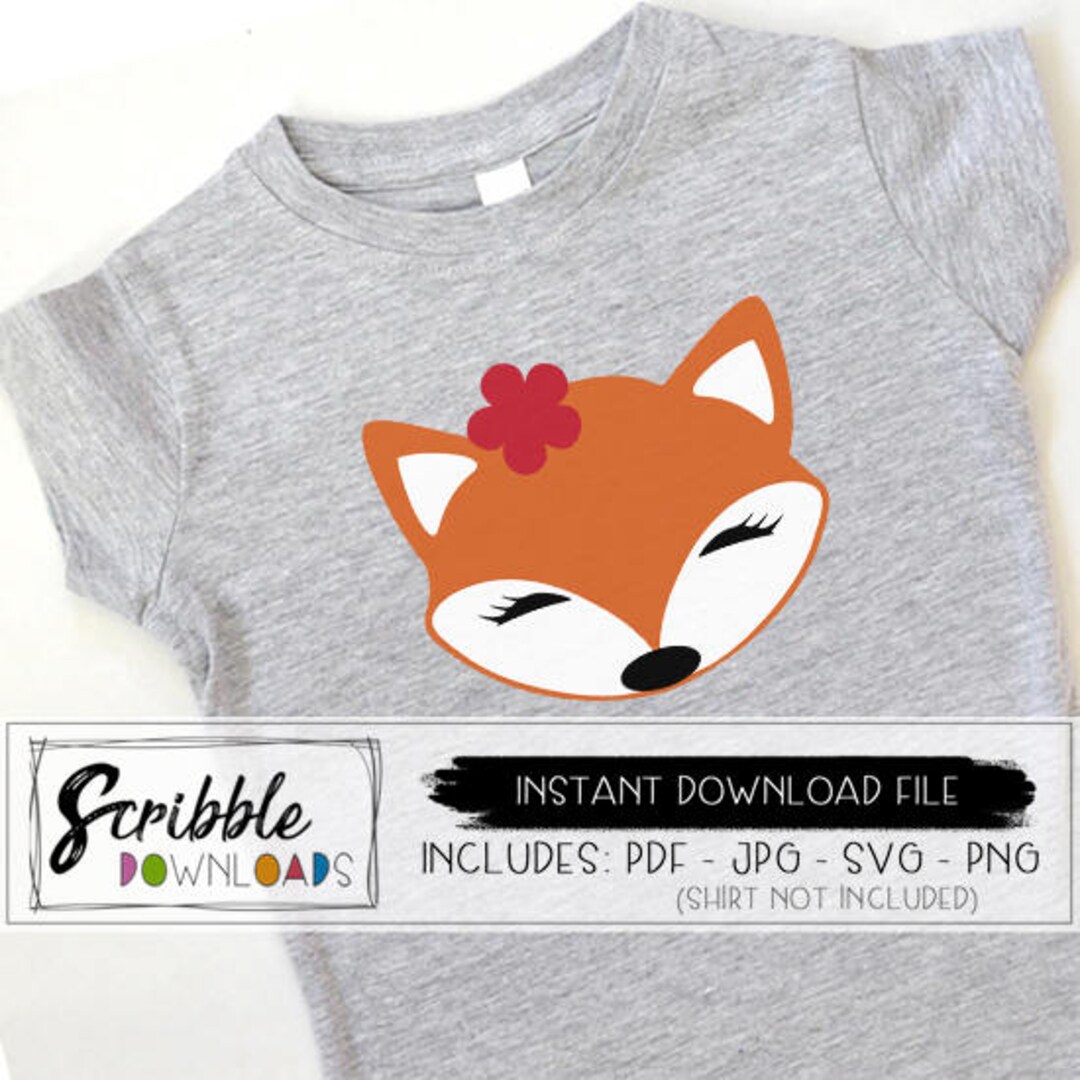 Fox SVG Girl Fox Svg Printable Instant Download Animal Svg Clipart PDF ...