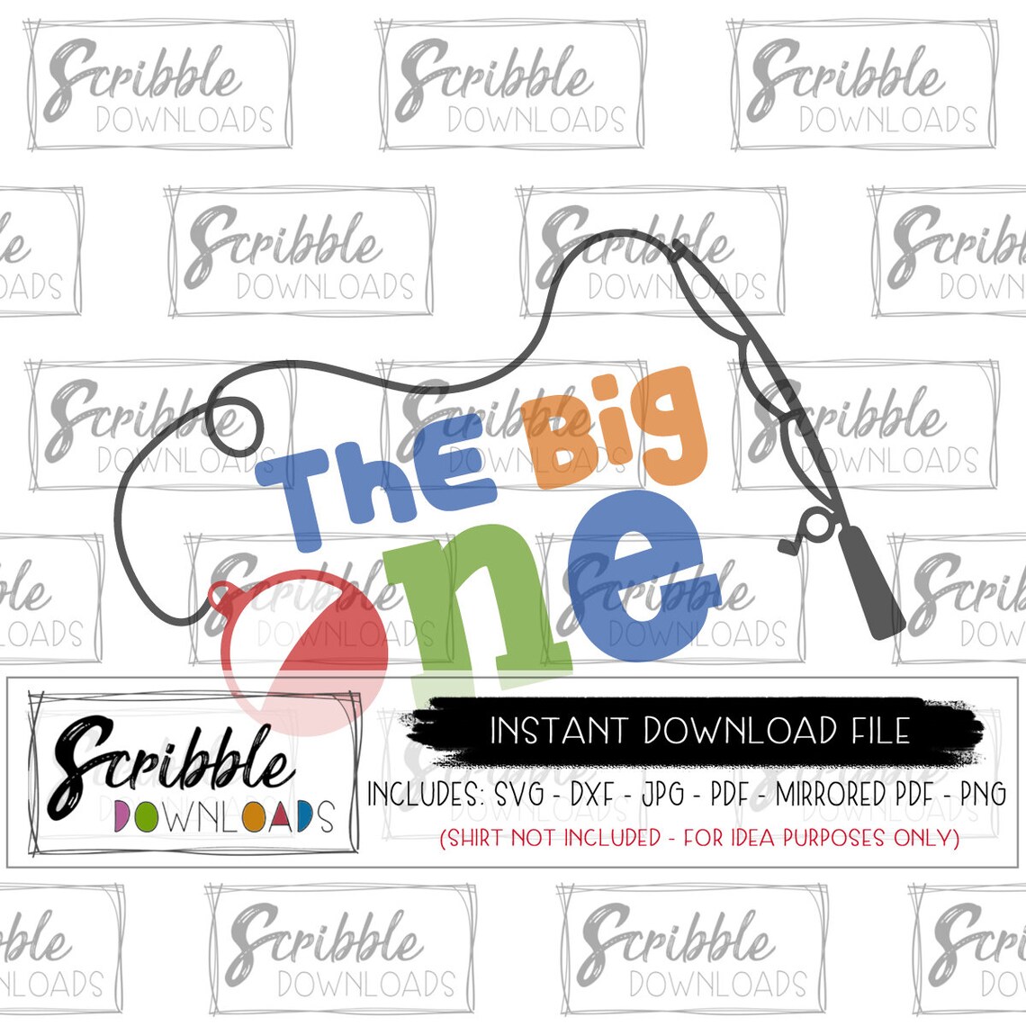 The Big One Svg 1 One 1st First Birthday Fishing Fish Swim - Etsy