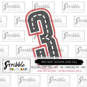 3 Race Car Svg Three Svg Cars Party 3rd Svg Third Bday 3 Birthday Road ...