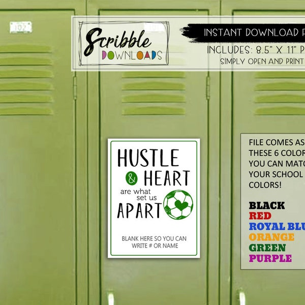 Printable Soccer Sign - Etsy