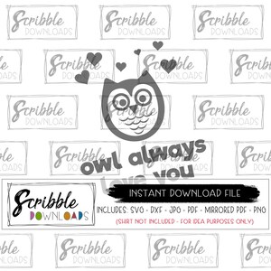 Valentine Svg Owl Always Love You Svg Boy Girl Dxf Iron on Printable ...