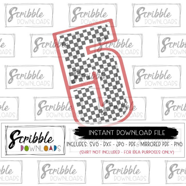 Race Car 5 Svg Five Cars Party 5th Svg Fifth Bday 5 Birthday Checkered ...