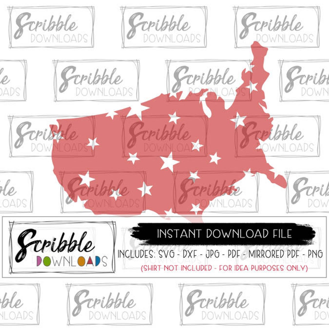 America USA Svg Stars Americana Svg DXF Iron on Shirt Instant - Etsy