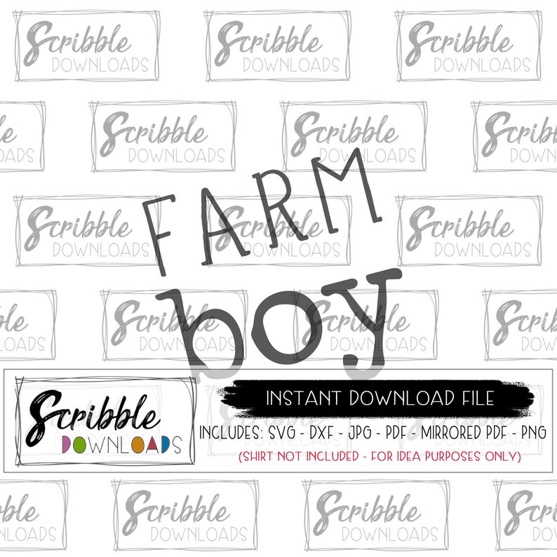Farm Boy Svg Farmhouse Iron on Printable Shirt DIY PDF Tractor | Etsy