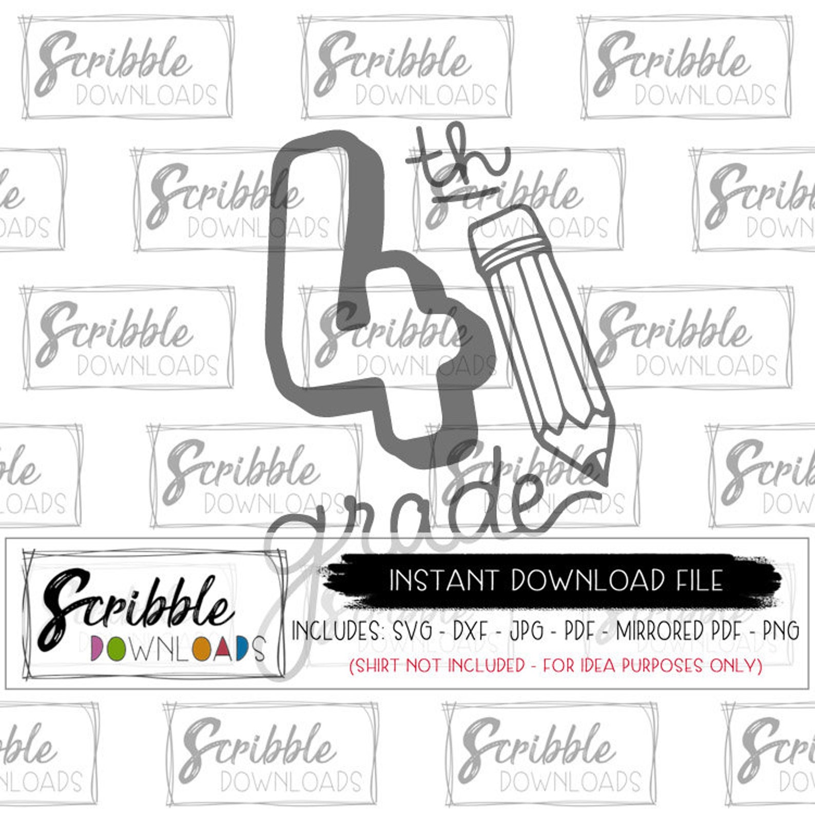 4th Grade Svg School 4 Grade Svg Fourth Iron on Shirt Grade - Etsy