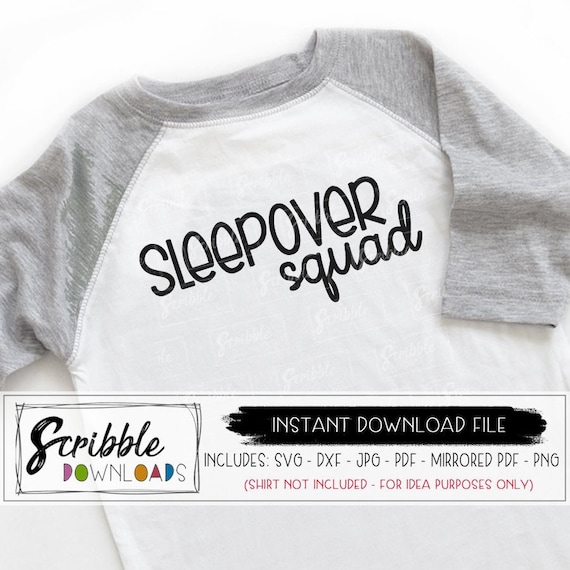 Sleepover Squad Svg Pajama Party Svg Bday Girl Dxf Birthday | Etsy Canada
