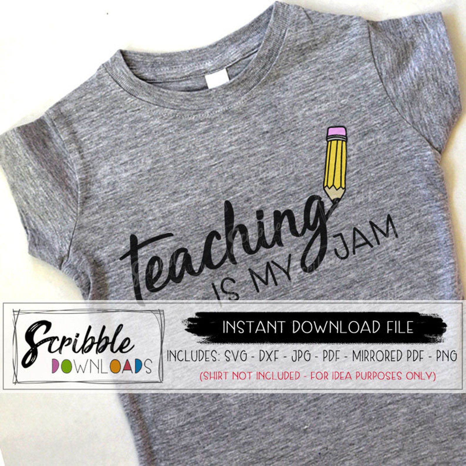 Teaching is my jam svg cute teacher shirt svg dxf vinyl gift | Etsy