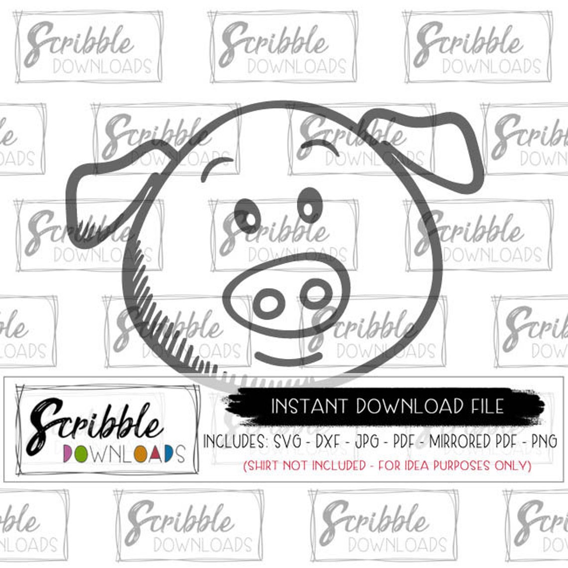Pig Svg Farmhouse Animal Svg Farm Life Clipart Pig Printable - Etsy