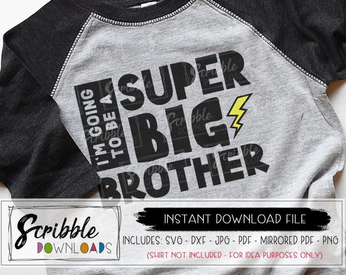 Big Brother SVG I'm Going to Be a Super Big Brother Svg - Etsy