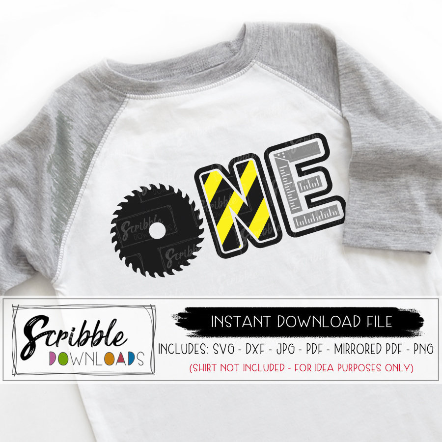 Construction 1 ONE Svg Cars Party 1st Svg First Bday 1 Birthday Dozer ...