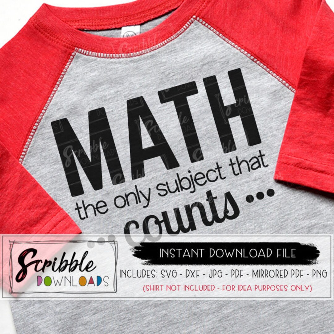 Math Only Subject That Counts Svg Funny Teacher Svg Dxf Vinyl Nerd Geek ...