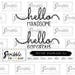 Hello Handsome SVG Twins SVG Twin Gift Clothing SVG Pregnancy Svg ...