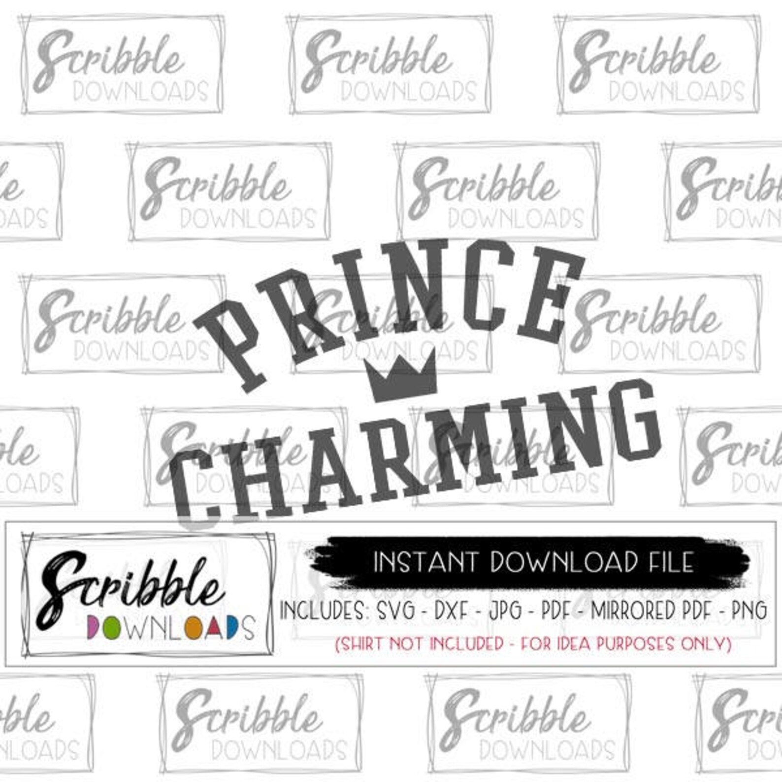 Prince Charming Svg Dxf Cut File Iron on Download Toddler Boy | Etsy