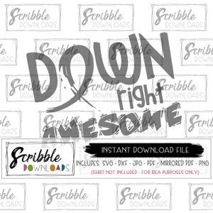 Down Syndrome SVG Down Right Awesome Svg Cut File Cameo Awareness ...