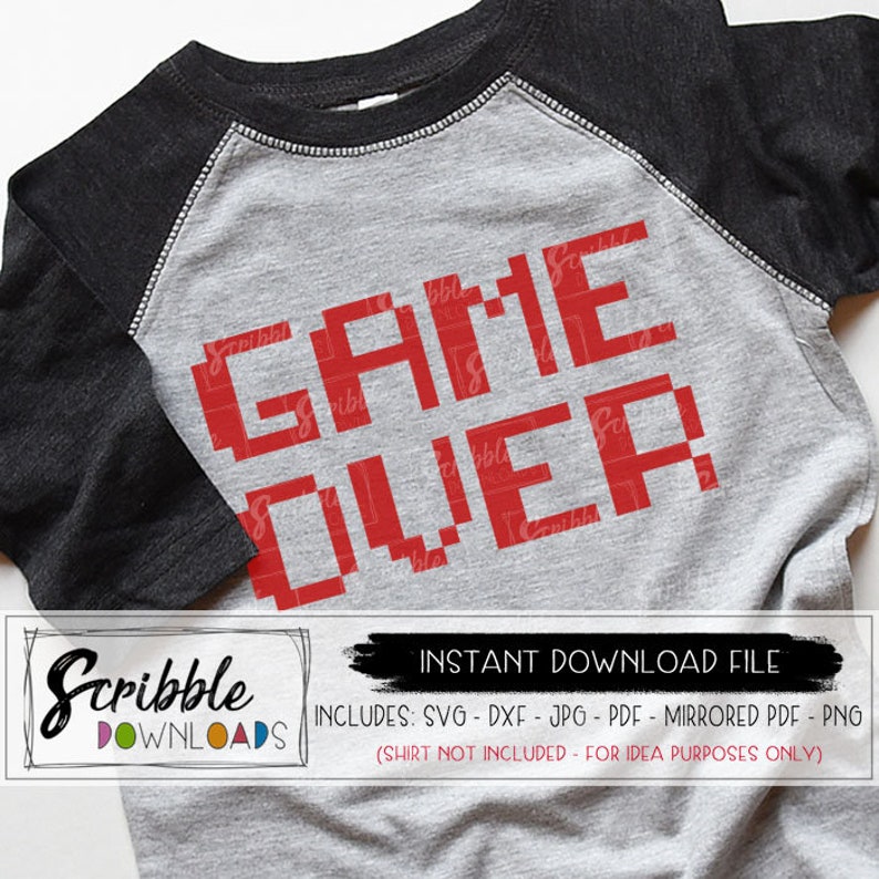 Game Over svg Gaming Game Over Digital Vector Video Games | Etsy
