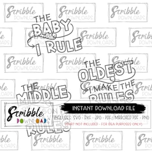 Sibling Rules Svg Sibling Rivalry SVG Family Rules SVG Printable Diy ...
