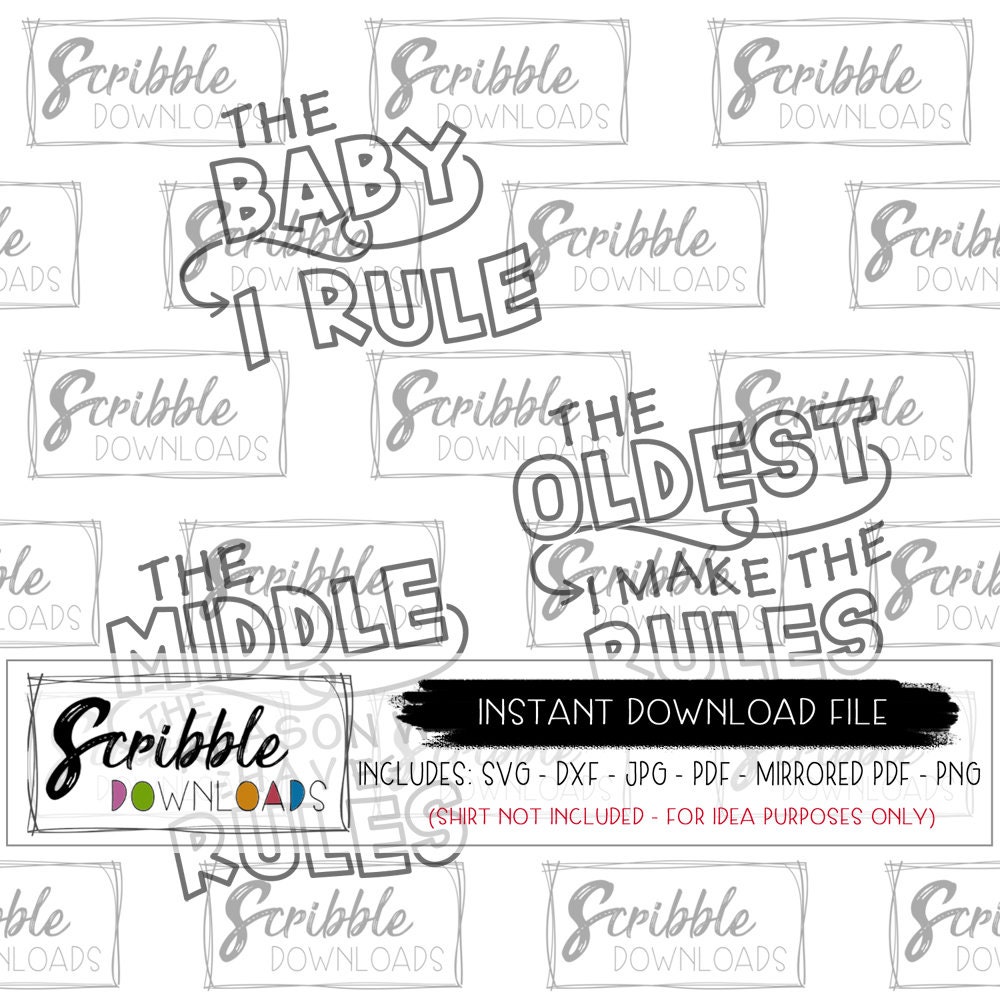 Sibling Rules Svg Sibling Rivalry SVG Family Rules SVG Printable Diy ...