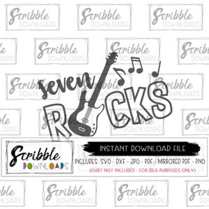 Seven Rocks Svg 7 7th Birthday Svg Bday Kids Svg Seventh Cut File ...