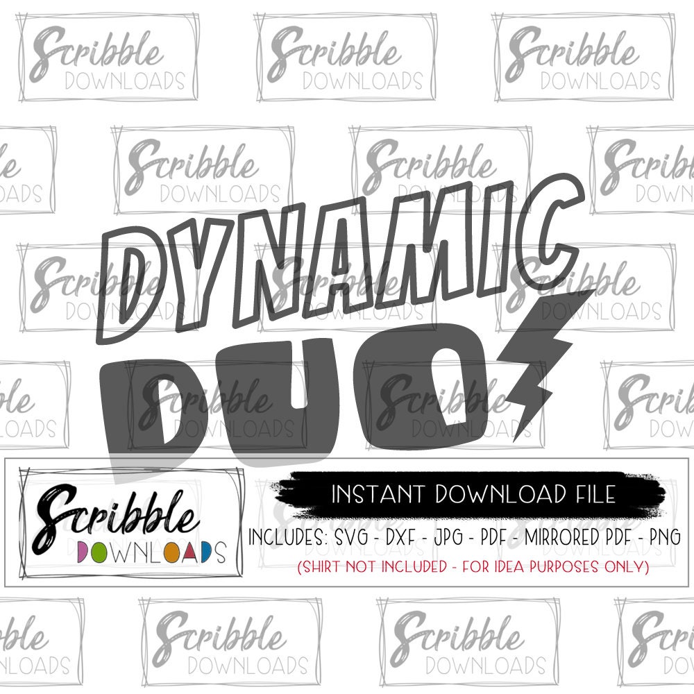 Twins Svg Dynamic Duo Brothers Bro SVG Twin Best Friends Superhero ...