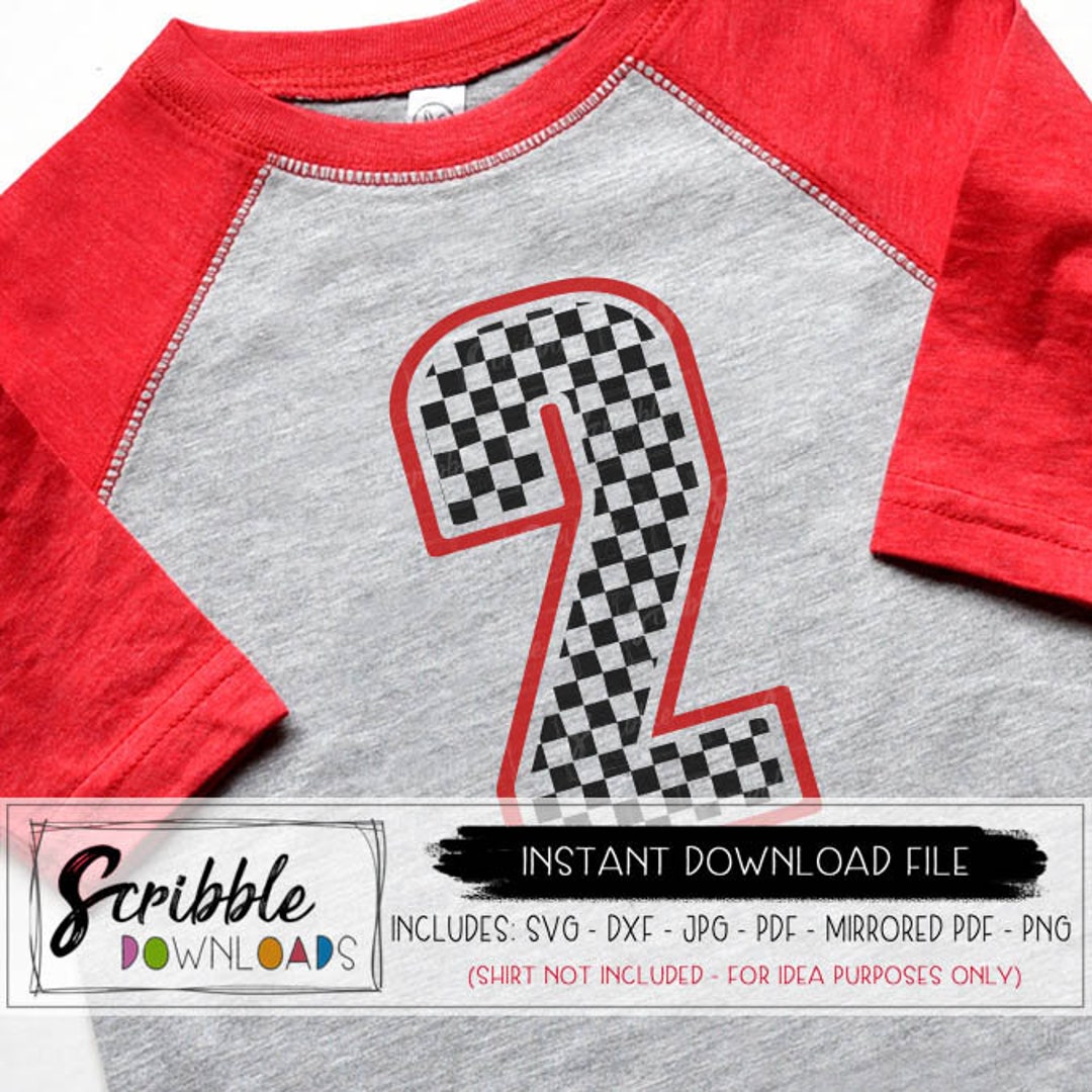 Car Birthday 2 Svg Cars Theme 2 Bday Racecar Two 2nd Birthday Svg Party ...