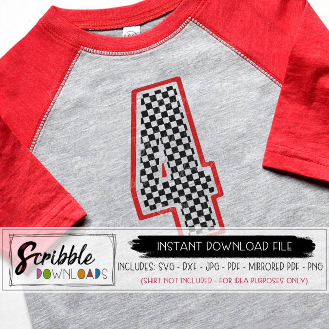 Race Car 4 Svg Four Svg Cars Party 4th Svg Fourth Bday 4 | Etsy