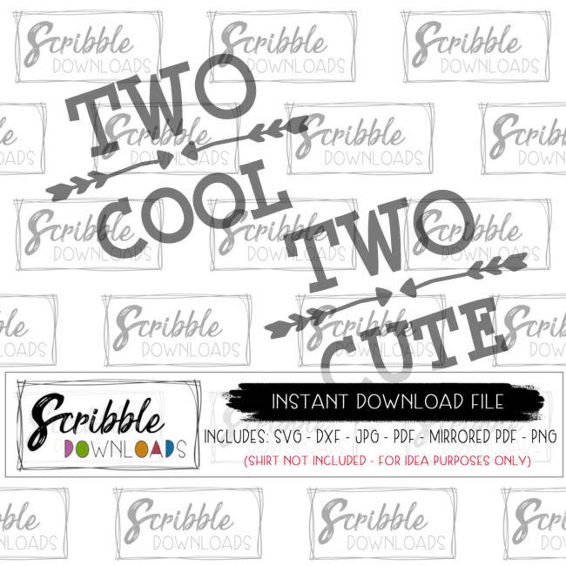 Twins Two Cool Two Cute Birthday Boy Girl 2 TWO 2nd Svg Bday | Etsy