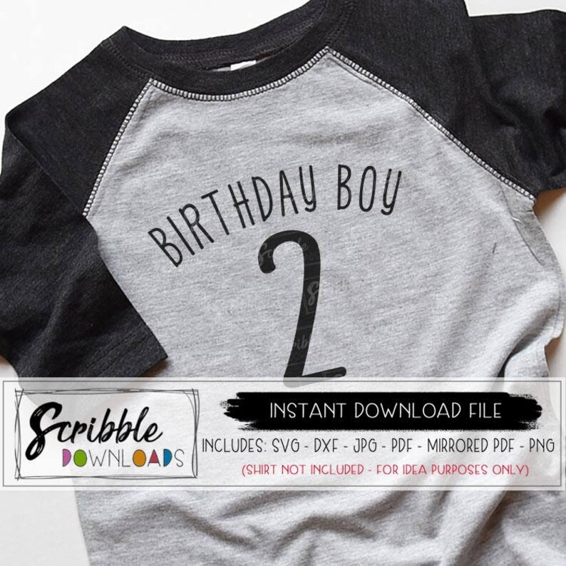 Two 2 Birthday Boy Svg Bday Svg Second 2nd Birthday Boy Dxf - Etsy