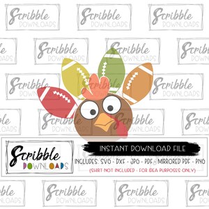 Turkey Football Svg Thanksgiving Svg Kids Vinyl Cut File Svg Printable ...