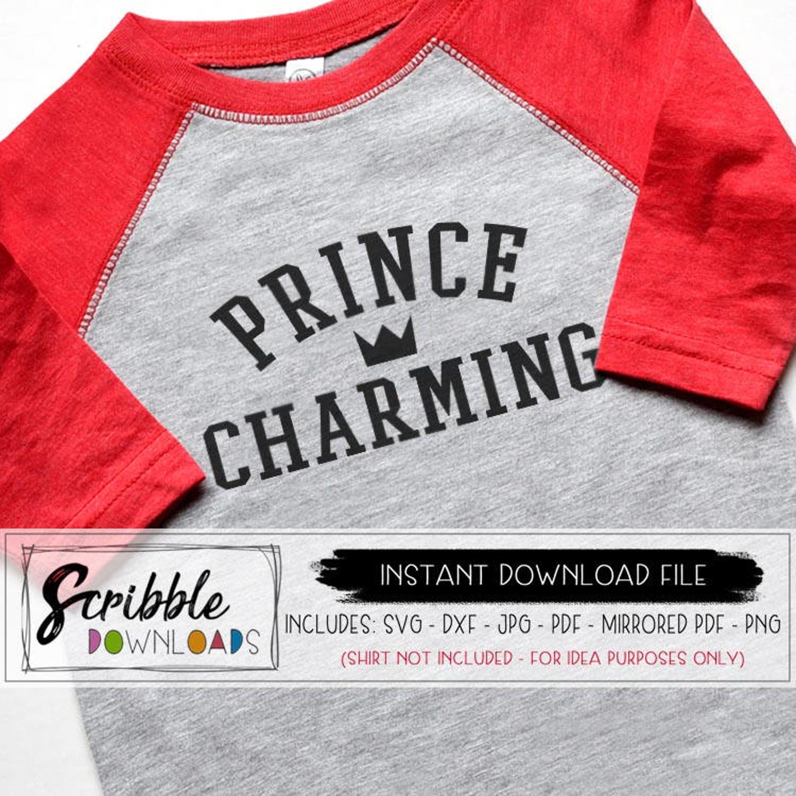 Prince Charming Svg Dxf Cut File Iron on Download Toddler Boy | Etsy