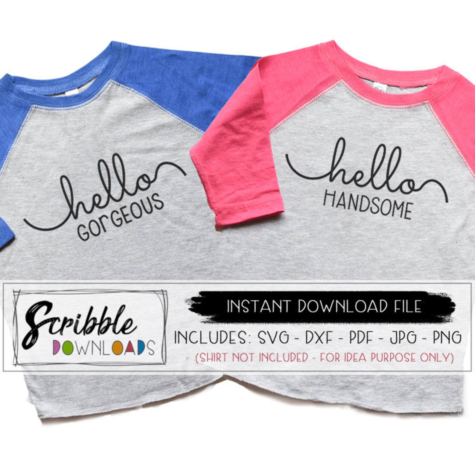 Hello Handsome SVG Twins SVG Twin Gift Clothing SVG - Etsy