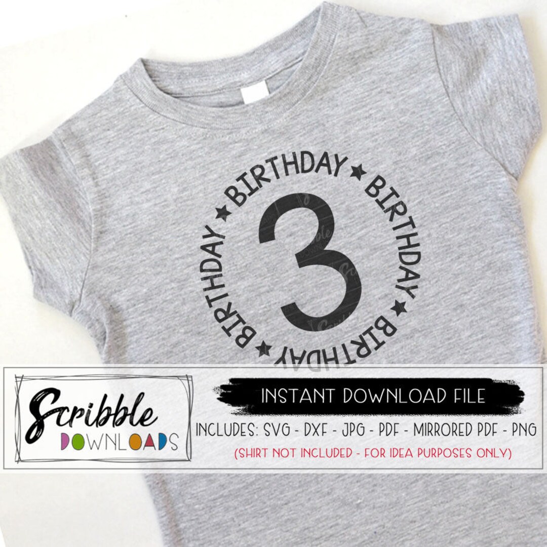 3 Svg Three Svg - Birthday 3rd Svg Third Bday - Allstar 3 Jersey 3 BOY ...