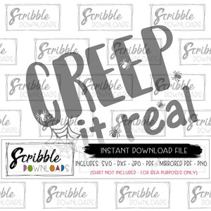 Halloween Svg Printable Wood Sign Creep It Real Popular Digital Cute ...