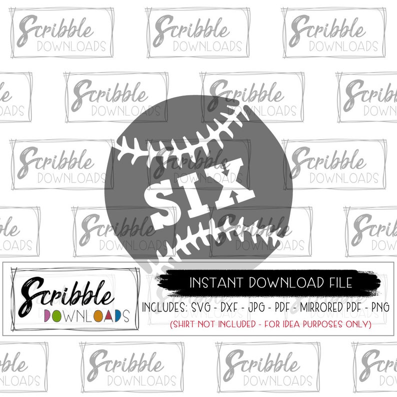 6 BASEBALL Svg 6 Six 6th Birthday Sixth Vinyl Cut File - Etsy