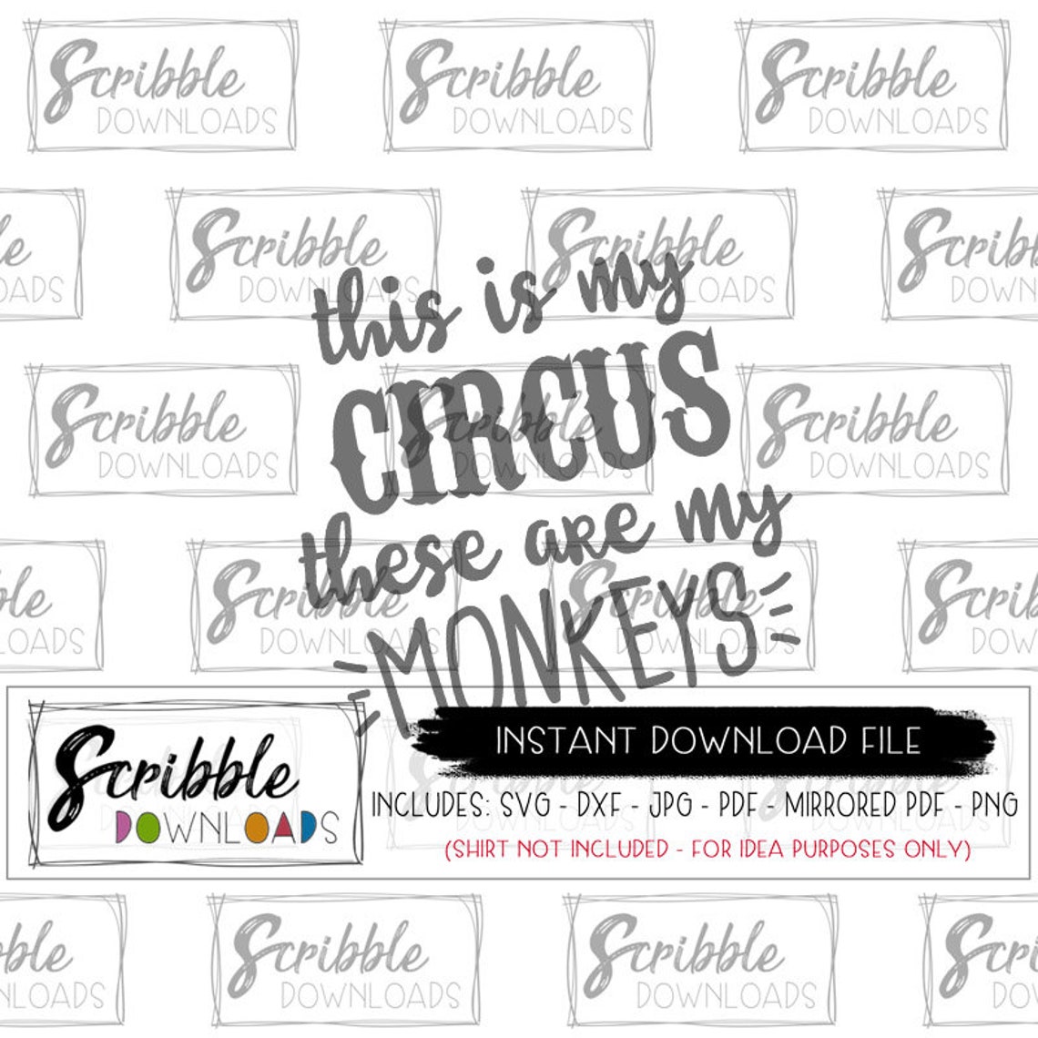 This is My Circus These Are My Monkeys Svg Dxf Mom Life Family | Etsy